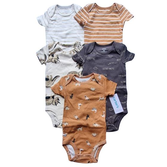 Kit Body Carters Manga Curta 5 Peças Bebe Menino Original Bori Bodi ...