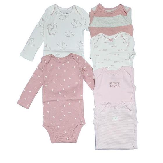 Kit Body Carters Manga Longa 6 Peças Bebe Menina Original Bori Bodi ...