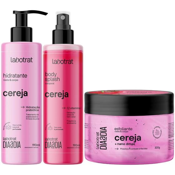 Kit Body Splash + Esfoliante + Hidratante Corpo E Rosto Labotrat Cheiro ...