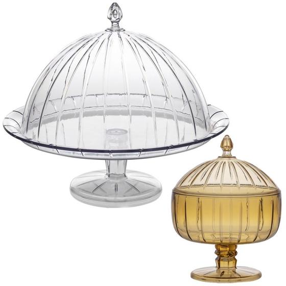 Kit Boleira Com Tampa Liv Branca + Bomboniere Luxo 1,3L - Paramount ...