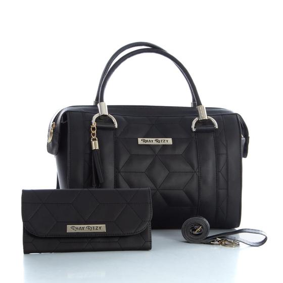 Kit Bolsa Baú e Carteira Feminina para Mulheres Elegante - RHAZ RHITZ ...