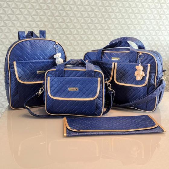 Kit Bolsa Maternidade Mochila Multifunção Mamãe Bebê Recém Nascido ...