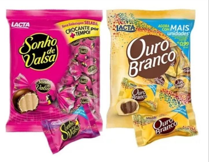 Kit Bombons Sonho de valsa + Ouro Branco 1kg - Lacta - Bombom ...