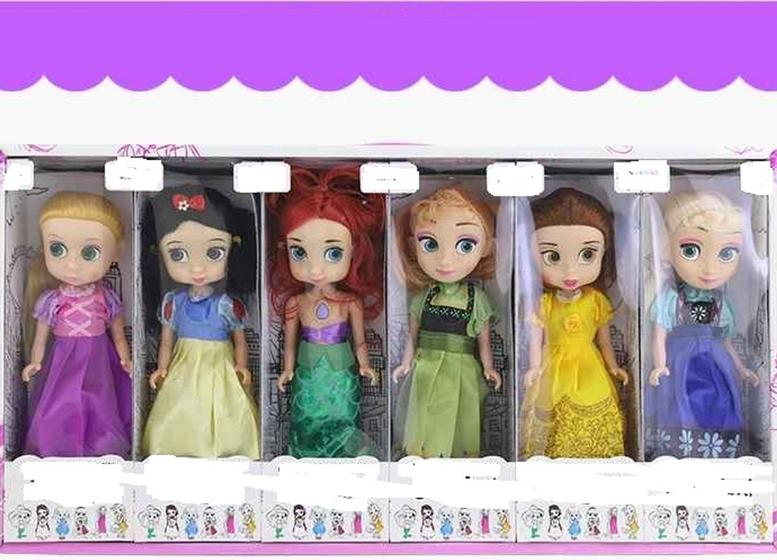 Kit Bonecas princesas Disney - 6 Unidades - Kawaii - Brincadeiras de ...