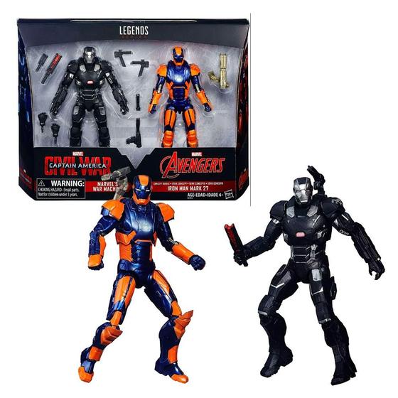 Kit Boneco Marvel Legends War Machine + Iron Man Mark 27 15 cm filme ...