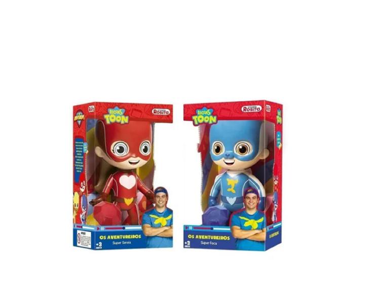 Kit Boneco Super Foca e Super Sereia Lucas neto e Gi Com pedra do poder ...