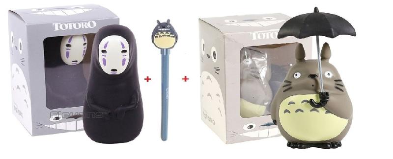 Kit Boneco Totoro + Sem Rosto + Caneta Totoro - Studio Ghibli - Caneta ...