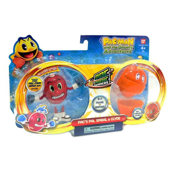 Kit Bonecos Pac Man Panic Spinners Bandai Pac Spiral E Clyde - Sunny ...