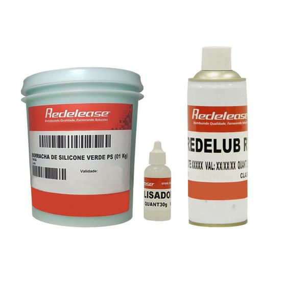 Kit Borracha De Silicone Verde C/ Catalisador + Spray Redelub ...