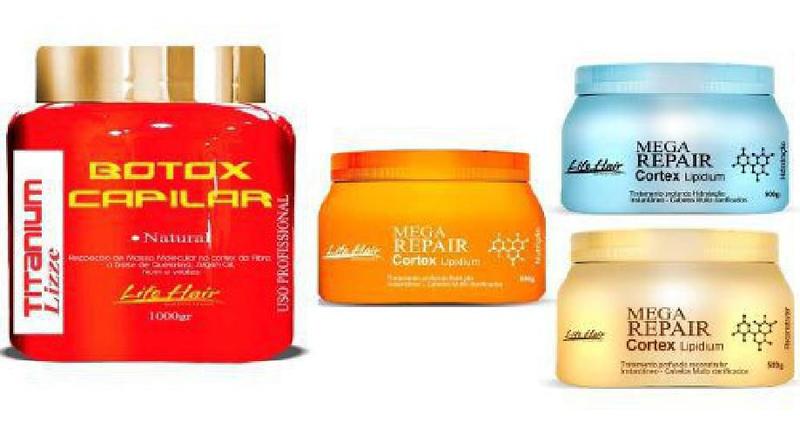 Kit Botox Capilar Life Hair 1Kg+Cronograma 3X500G - Kit de Tratamento ...