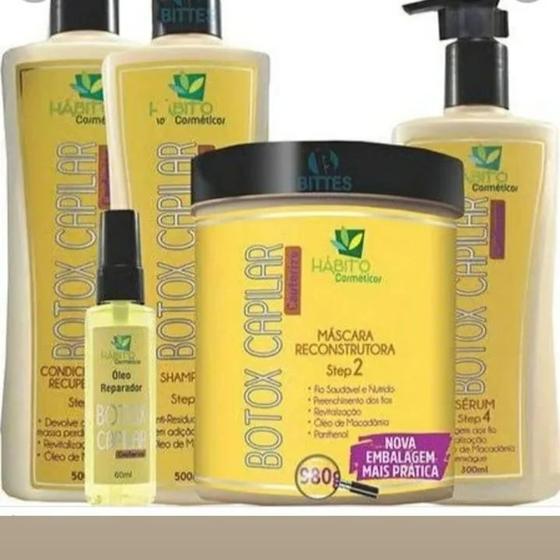 Kit Botox Capilar Reconstrução - Habito Cosmeticos - Pote - Magazine Luiza
