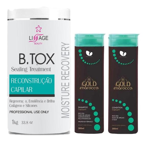 Kit Botox Capilar Reconstrução Profunda Moisture Recovery - Lissage ...
