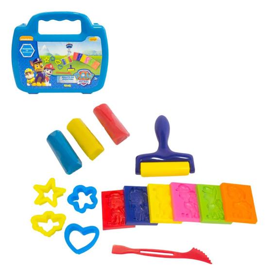 Kit Brinquedo Infantil Maleta Massa Massinha de Modelar Patrulha Canina ...