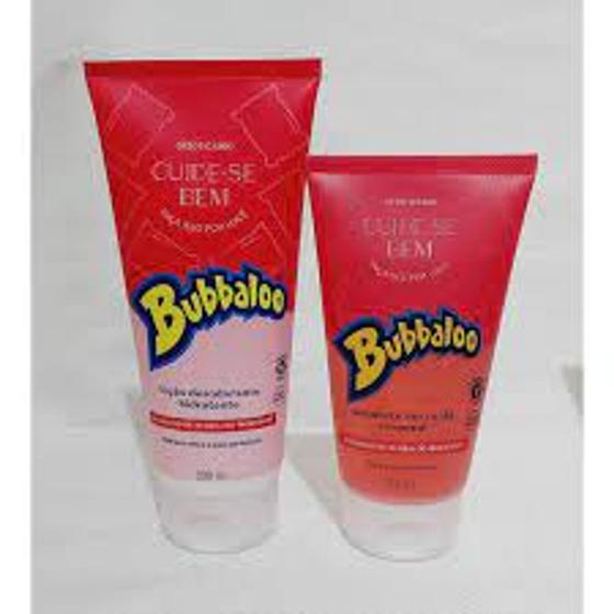 Kit Bubbaloo Morango Hidratante 200ml e Sabonete liquido 150ml - O ...