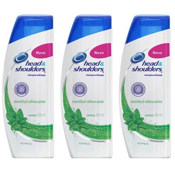 Kit C/03 Head & Shoulders Menthol Shampoo Anticaspa 200ml - Shampoo ...
