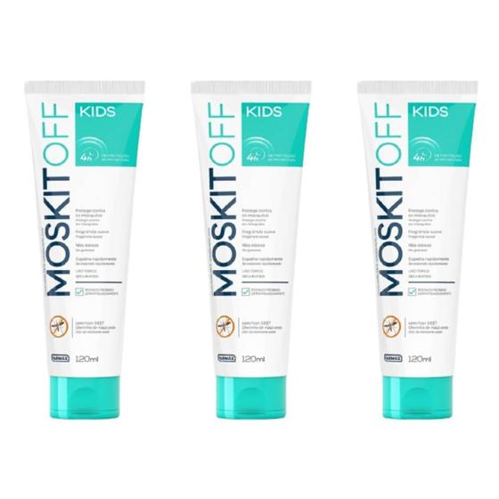 Kit C/03 Moskitoff Kids Repelente LoÇÃO 120ml - Repelente - Magazine Luiza