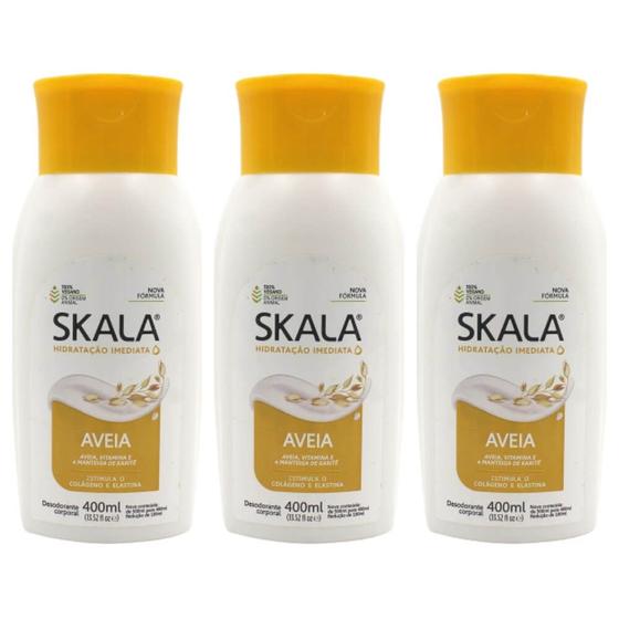 Kit C/03 Skala Aveia Hidratante Corporal 400ml - Hidratante Corporal ...