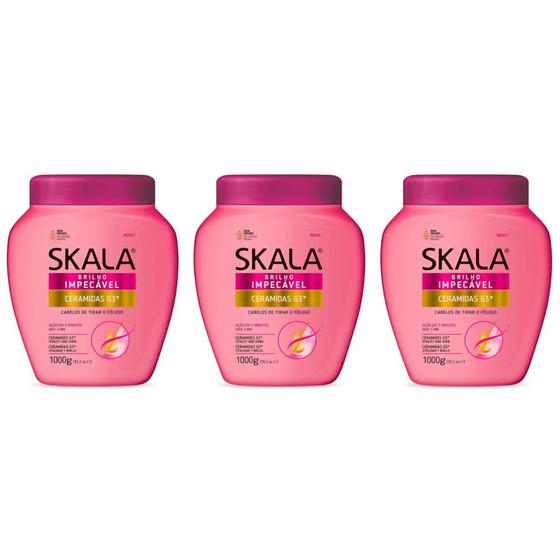 Kit C/03 Skala Ceramidas G3 Creme De Cabelo 1kg - Máscara Capilar ...