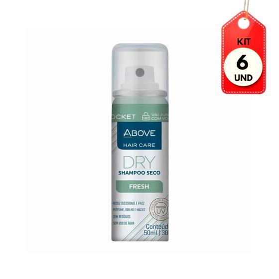 Kit C/06 Above Fresh Shampoo a Seco 50ml - Shampoo a Seco - Magazine Luiza