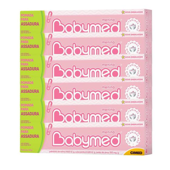 Kit C/06 Pomada Babymed Bisnagas Rosa De 45g Cada - Cimed - Creme ...