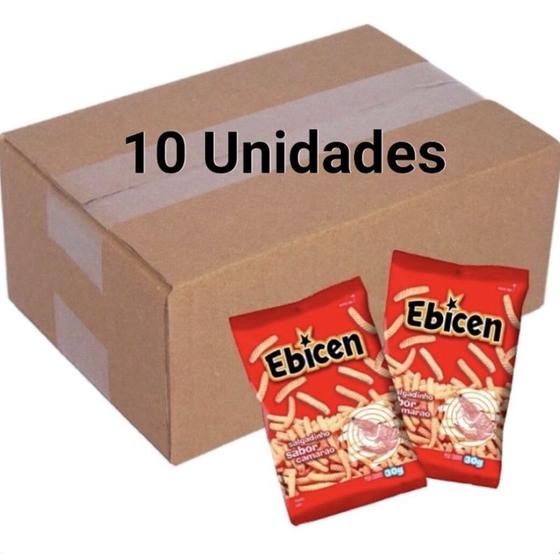 Kit C/10 Pacote Salgadinho Camarão 30g - Ebicen - Salgadinhos e ...