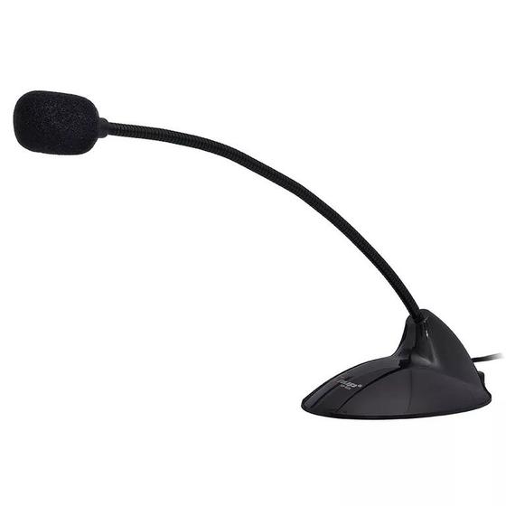 Kit c/10 unidades - microfone de mesa multimídia omnidirecional preto kp-903 - Microfone ...