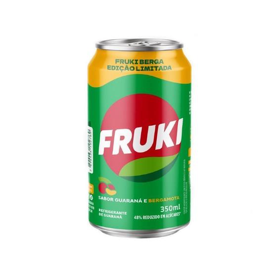Kit C/12 Refrigerante Fruki Guaraná/Bergamota Lata 350Ml - Refrigerante ...