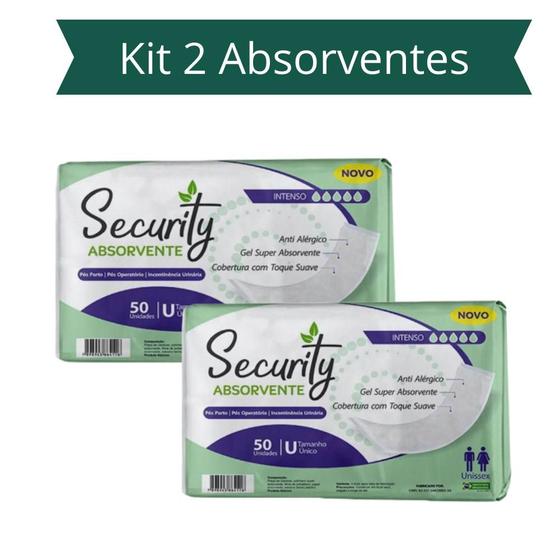Kit C/ 2 Absorventes Geriátricos Pós Parto E Operatório Security Com 50 ...
