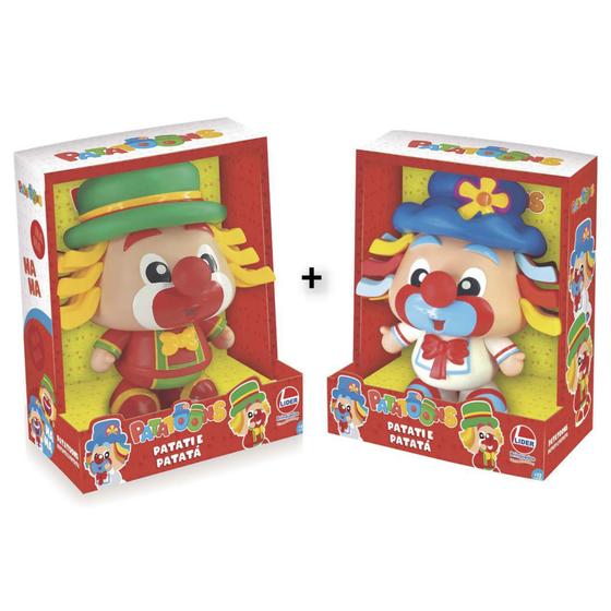 Kit c/ 2 bonecos patati+patatá grande articulados 100% vinil lançamento ...