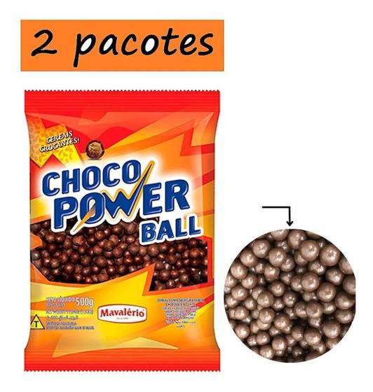 Kit C/2 Choco Power Ball Cereal Drageado Chocolate 500g - Mavalério - Flocos de Cereal ...