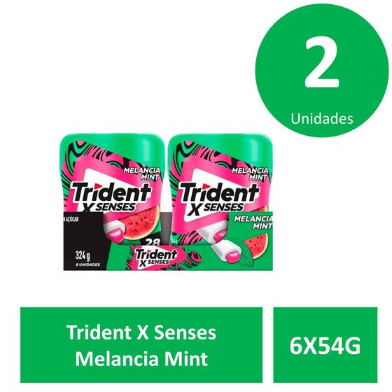 Kit c/2 Trident X Senses 6X54G Melancia Mint - Mentos - Chicletes e ...