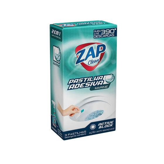 Kit c/ 24 Un. Pastilha Sanitaria Adesiva Zap Clean 10g - Pastilha ...