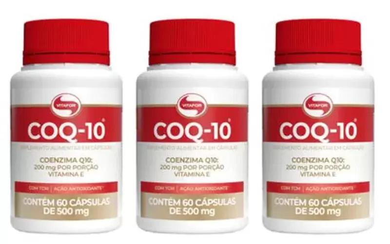 kit c/3 Coenzima Q10 Coq-10 C/60 Capsulas 500mg Vitafor - Coenzima Q10 - Magazine Luiza