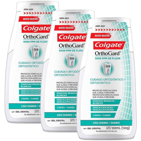 Kit C/ 3 Cremes Dental Colgate OrthoGard 100ml - Creme e Gel Dental ...