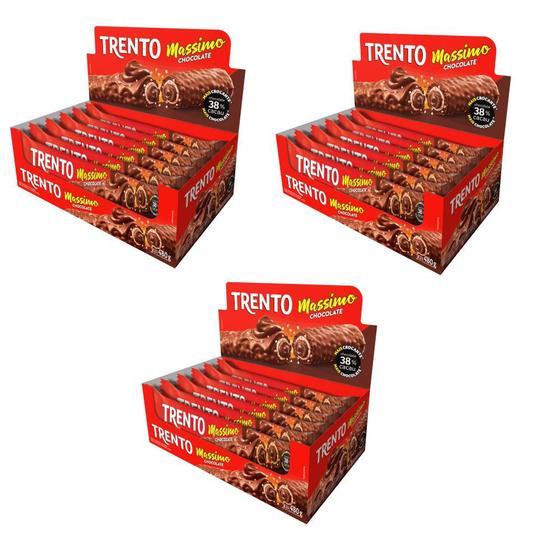 Kit c/ 3 Display Chocolate Trento Massimo Com Flocos C/16 - 480g ...