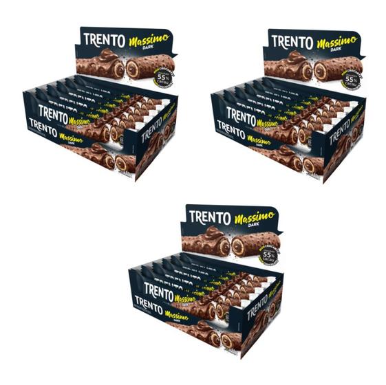 Kit c/ 3 Displays Trento Massimo Chocolate Dark 55% Cacau 480g x 16un ...