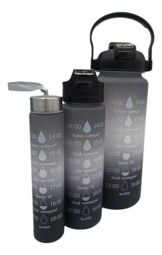 Kit C/ 3 Garrafas Squeeze Academia 2l Frases Motivacionais e Adesivos 3D - MB - Garrafa ...