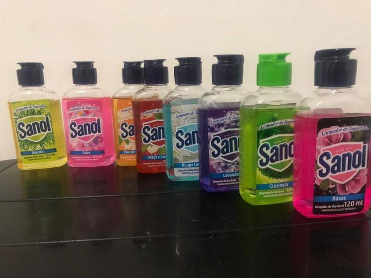 Kit C/ 3unid -aromatizante E Limpador De Superficie - Sanol - Limpador ...