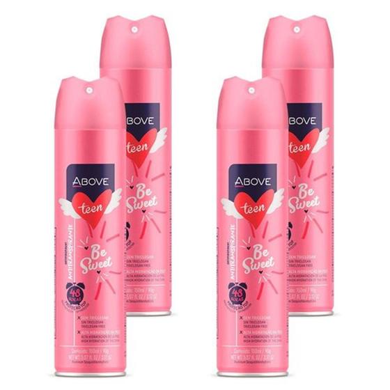 Kit c/ 4 Desodorantes Antitranspirante Above Teen Be Sweet 150 ml ...