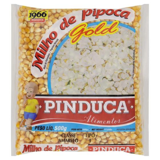 Kit c/ 4 Milho para Pipoca Tipo 1 Pinduca Gold 500g - Milho de Pipoca ...