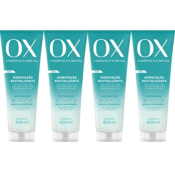 Kit C/4 Shampoo Ox Hidratação Revitalizante - 400ml - Shampoo ...