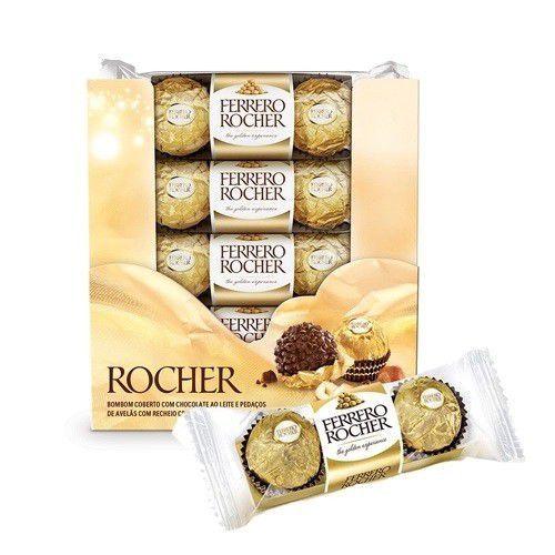Kit c/48 BOMBONS FERRERO ROCHER 600g - Ferrero Do Brasil - Bombom ...