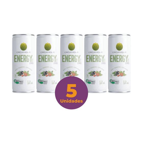 Kit c/ 5 Energético Organique Energy Drink Sem Açúcar Sabor Açaí ...