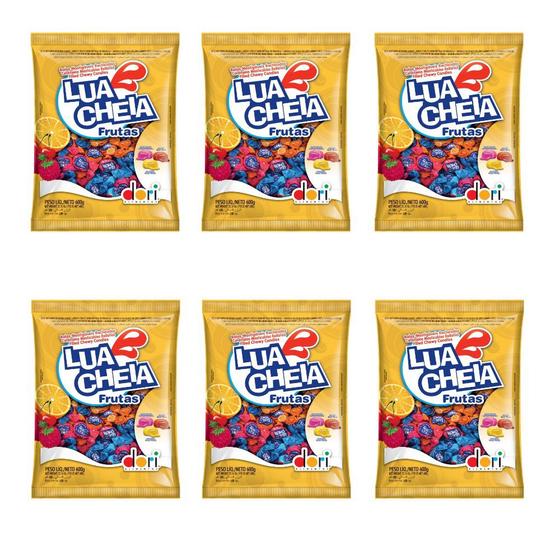 Kit c/ 6 Bala Lua Cheia Frutas 600g - Dori - Balas - Magazine Luiza