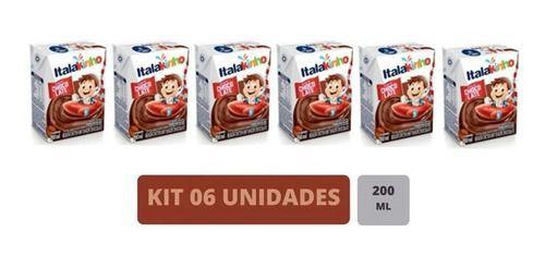 Kit C/6 Bebida Láctea Italakinho Chocolate Italac 200ml - Bebida Láctea ...