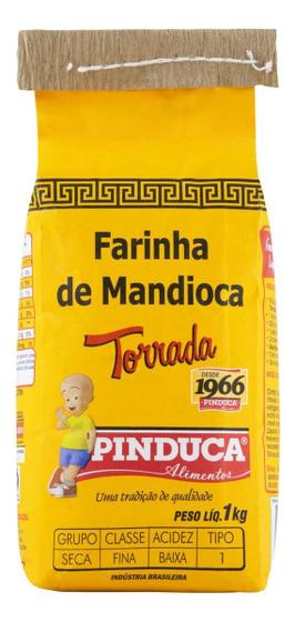 Kit c/ 6 Farinha Pinduca de mandioca torrada sem gluten 1 kg - Farinha ...