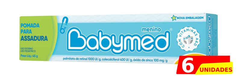 Kit C/6 Pomada Babymed Bisnagas Azul De 45g - Cimed - Creme/ Pomada ...