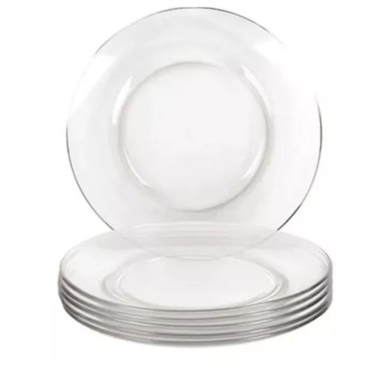 Kit c/ 6 Pratos Duralex Astral Raso Vidro Transparente Nadir - Nadir Figueiredo - Pratos ...