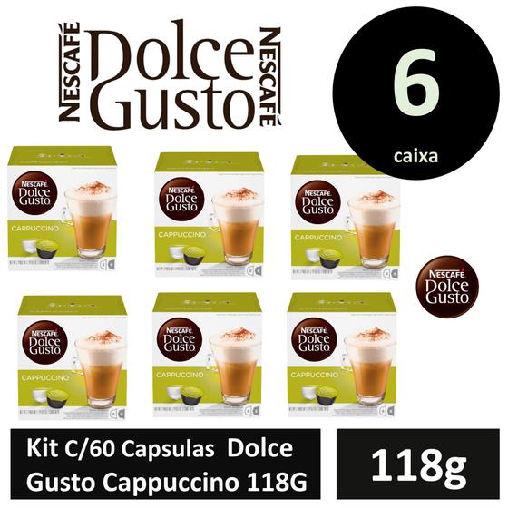 Kit C/60 Capsulas Dolce Gusto Cappuccino 118G - NESTLE - Cápsula de ...