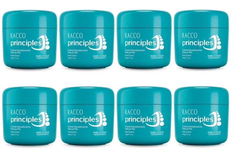 Kit c/ 8 Creme Desodorante Para os Pes Principles Racco 50g ...